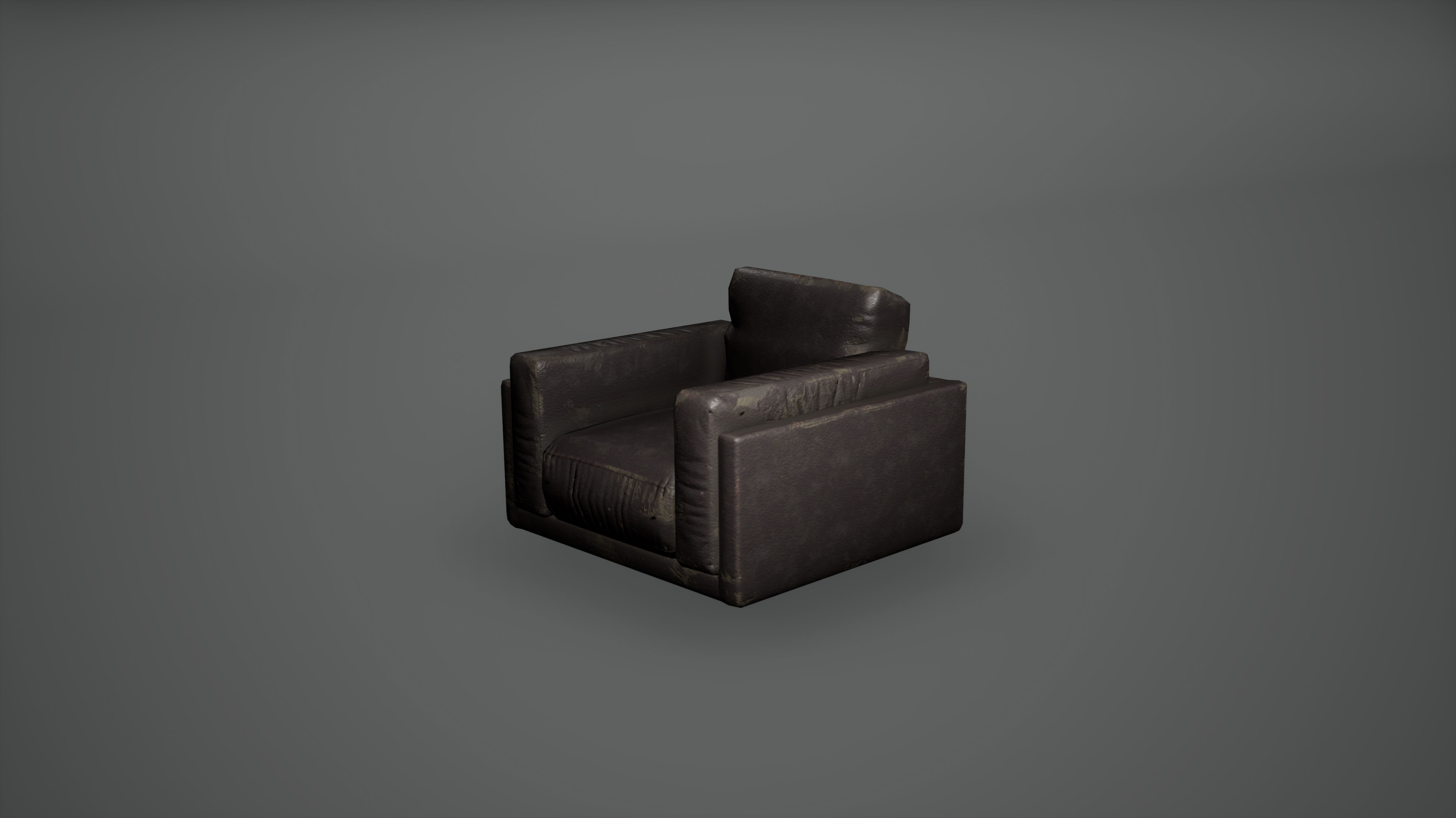 3D model Cyberpunk Leather Sofa Set Low Poly Game Ready VR / AR / low ...