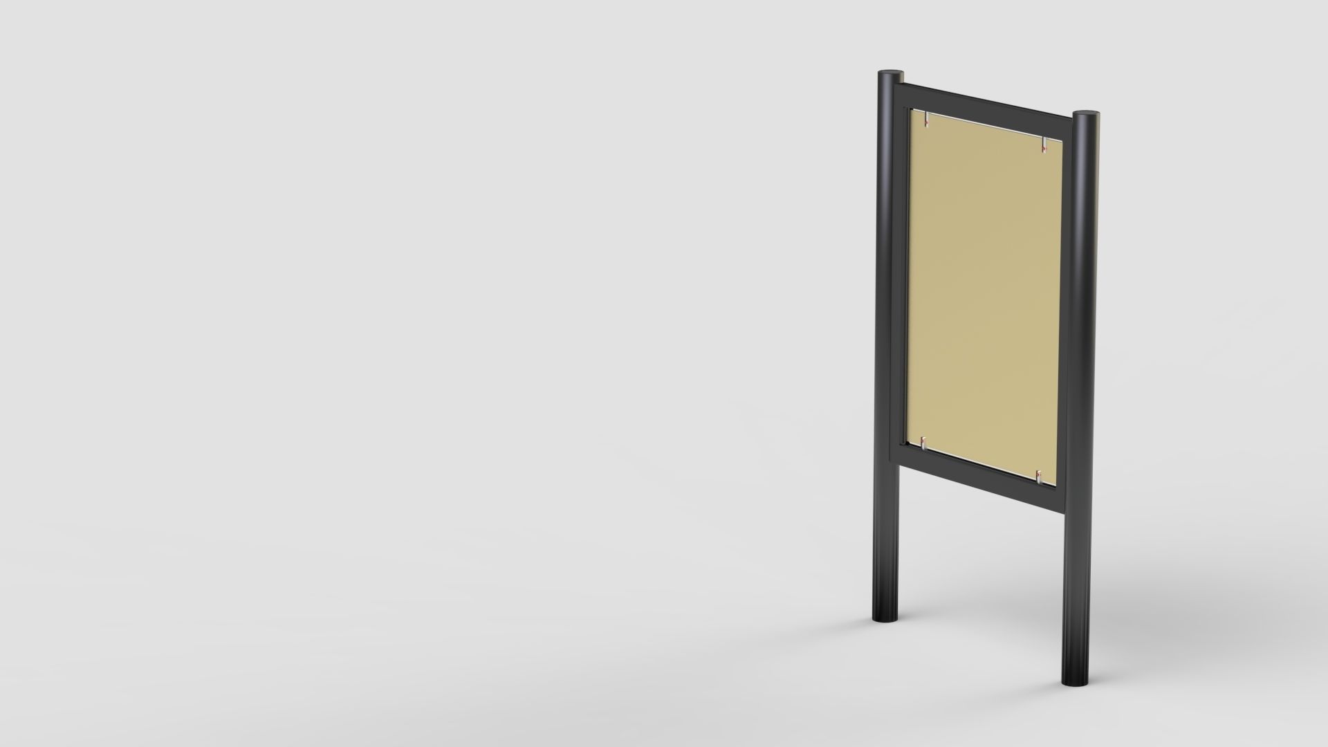 Pavement Sign Outdoor Advertising city light 3D model | CGTrader