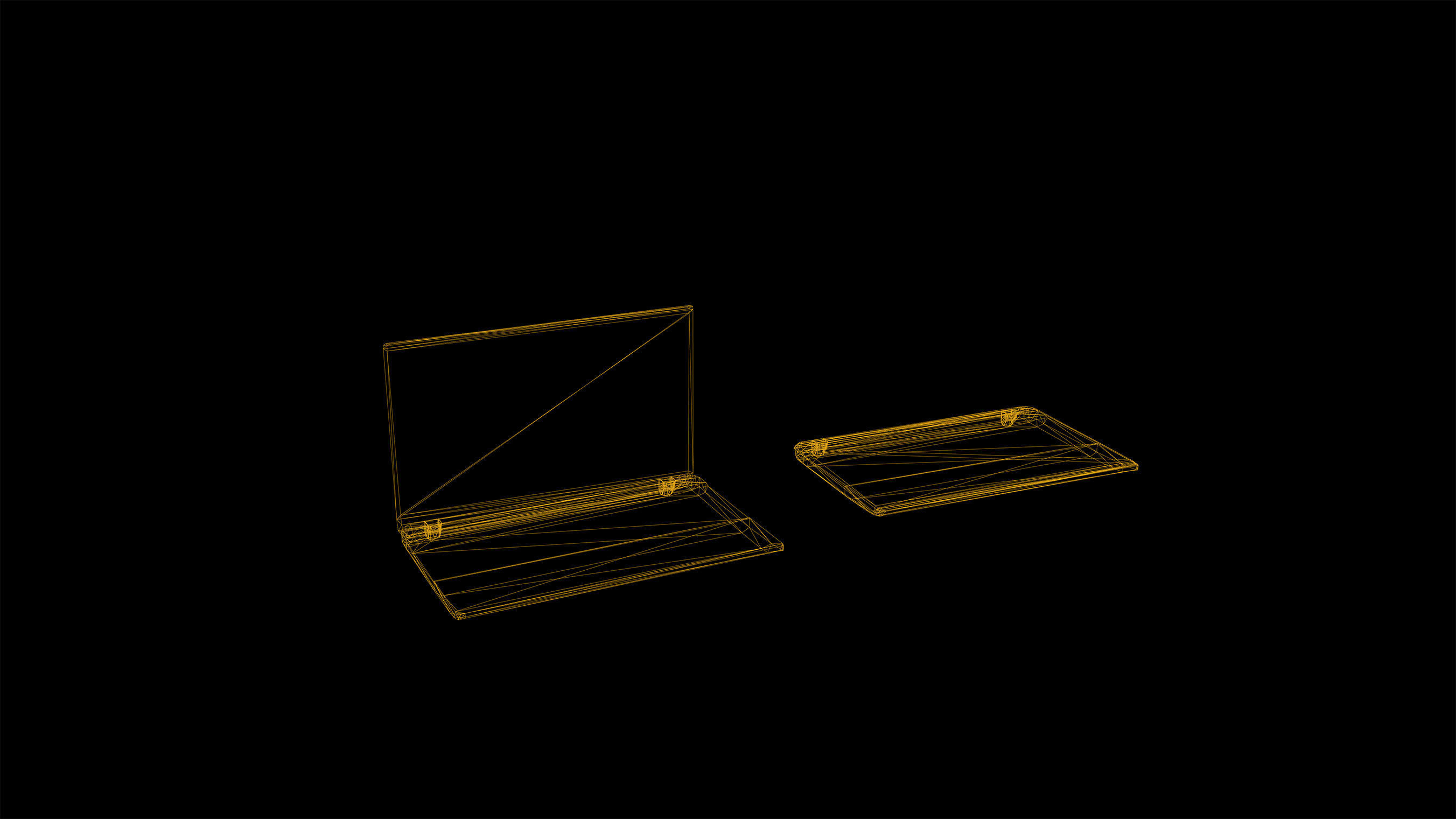 3D model Cyberpunk Laptop Set Low Poly Game Ready VR / AR / low-poly ...