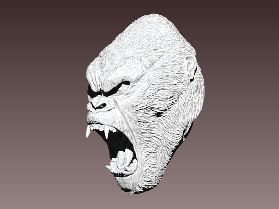 Angry chief boss monkey bust 3D model 3D printable | CGTrader