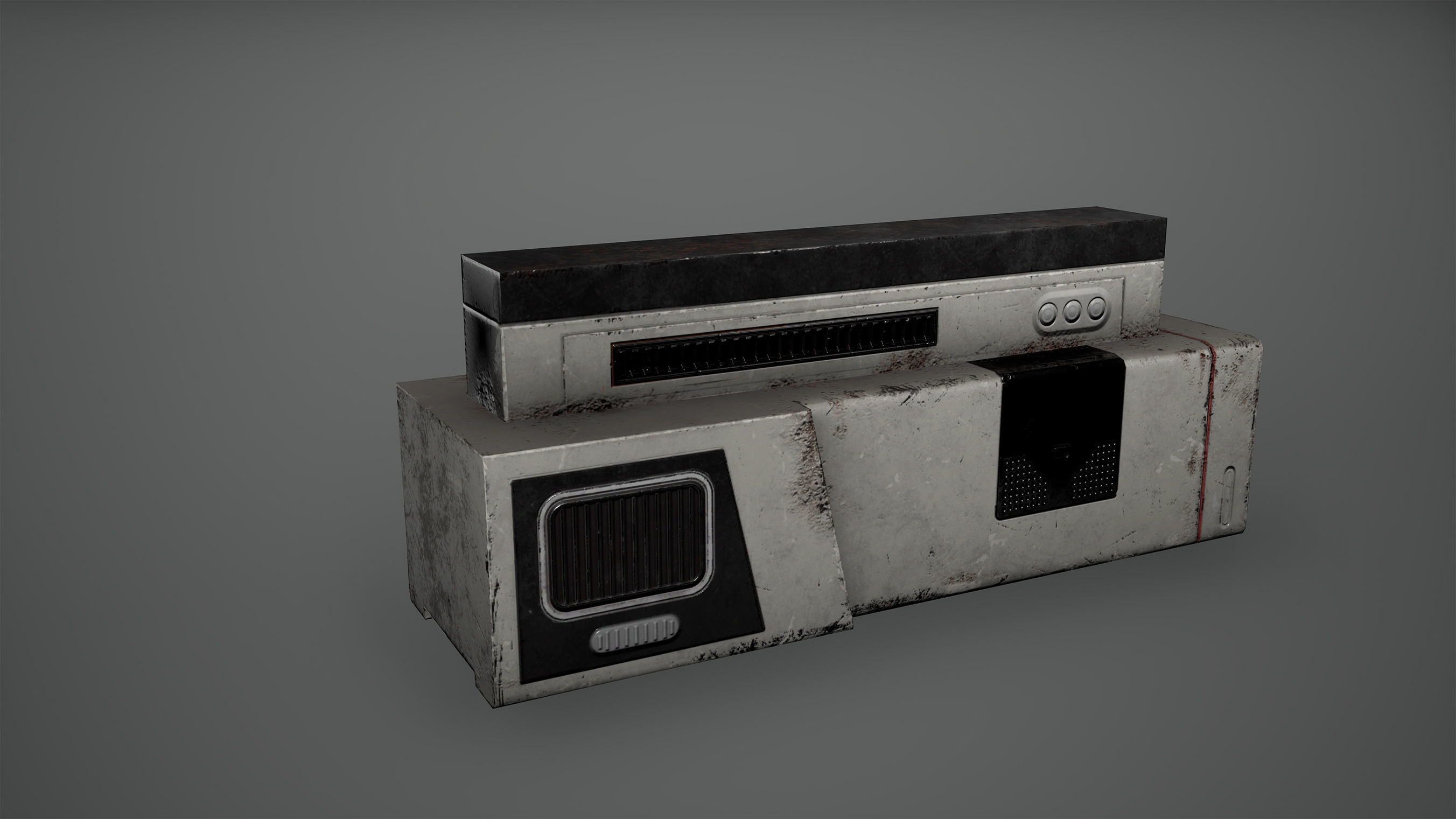 3D model Cyberpunk Vent with Fan Low Poly Game Ready VR / AR / low-poly ...