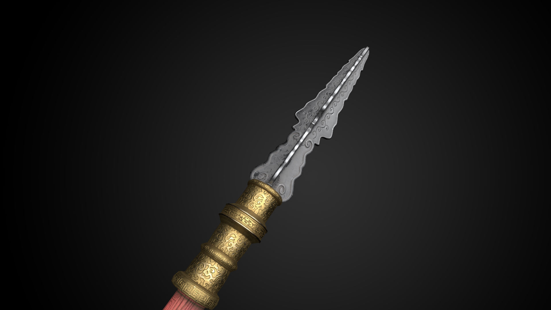 Ancient chinese weapons knife 3D model | CGTrader