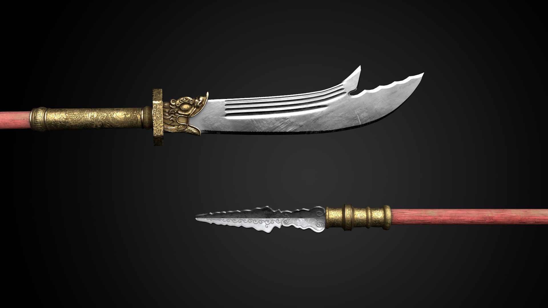 Ancient chinese weapons knife 3D model | CGTrader