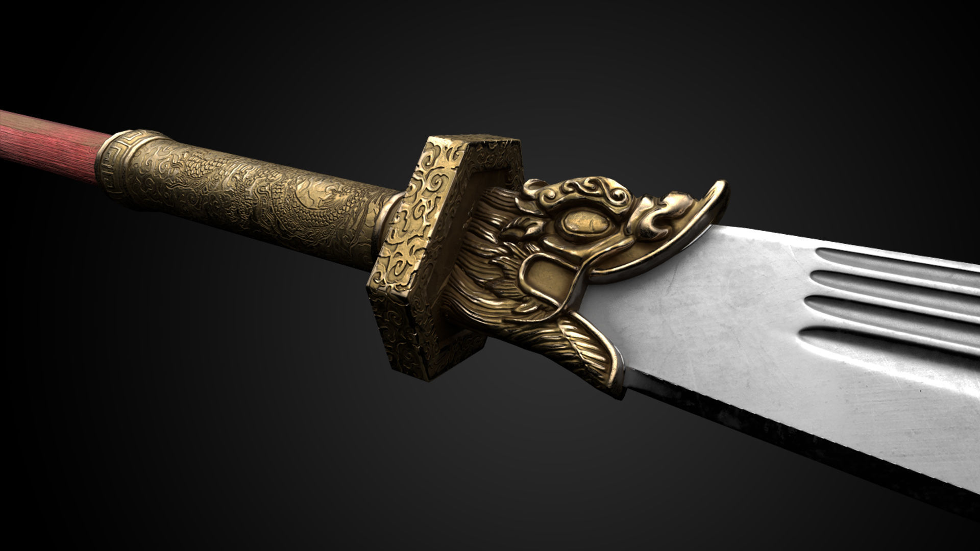 Ancient chinese weapons knife 3D model | CGTrader