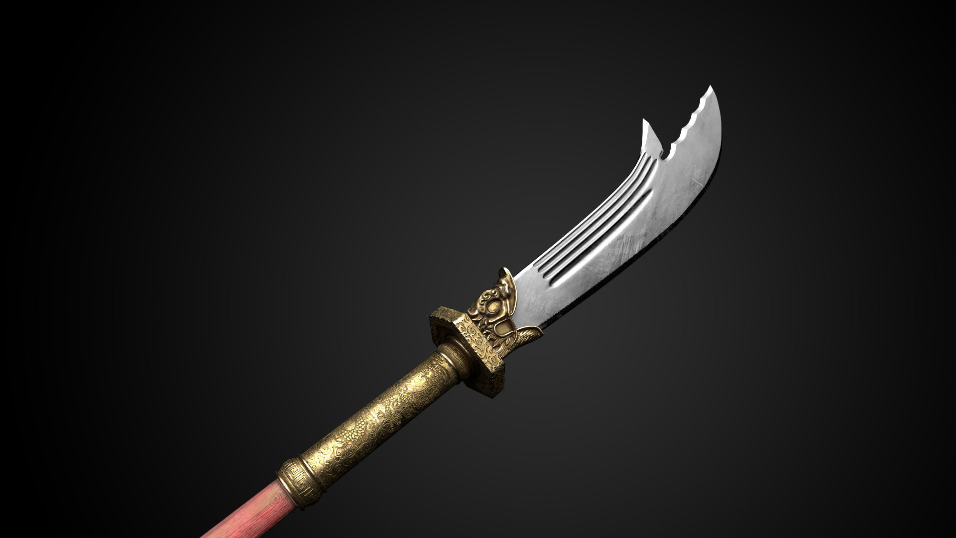 Ancient chinese weapons knife 3D model | CGTrader
