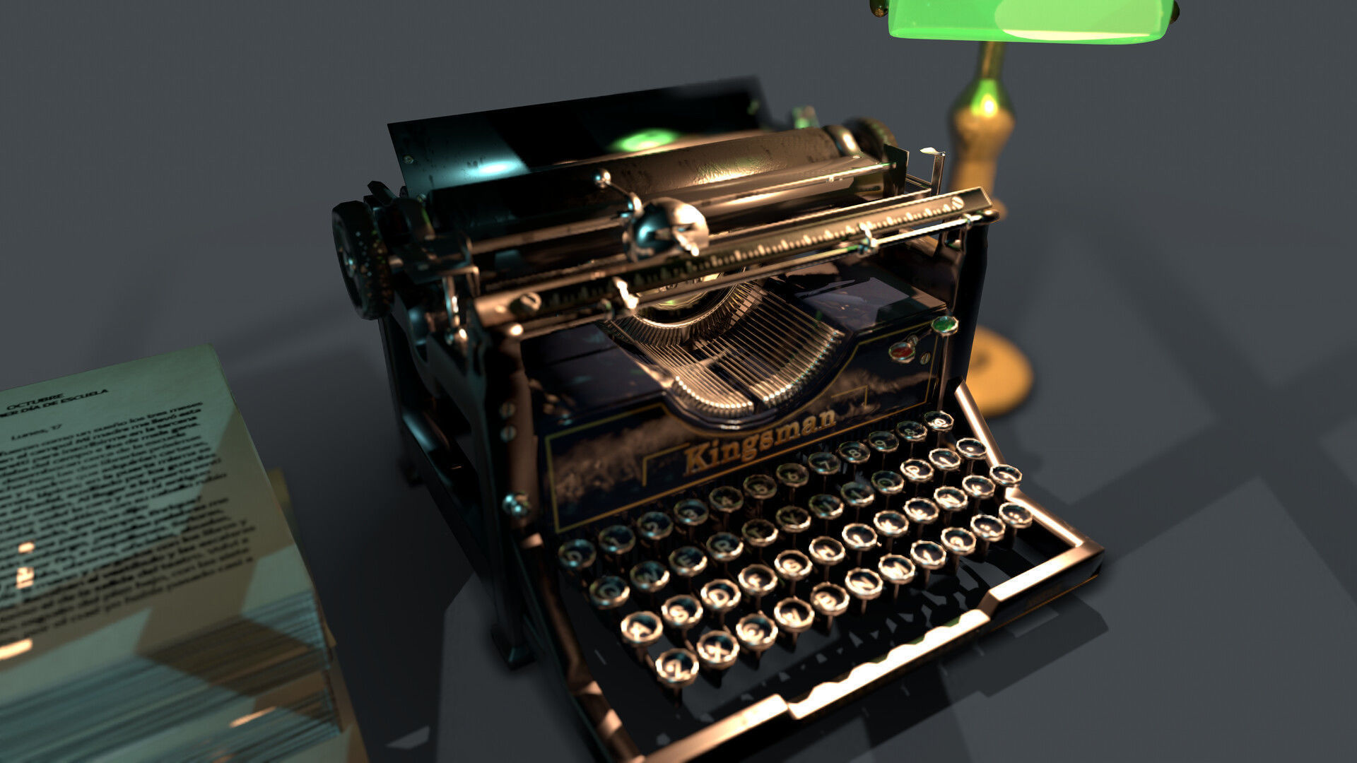 3D model Old Typewriter VR / AR / low-poly | CGTrader
