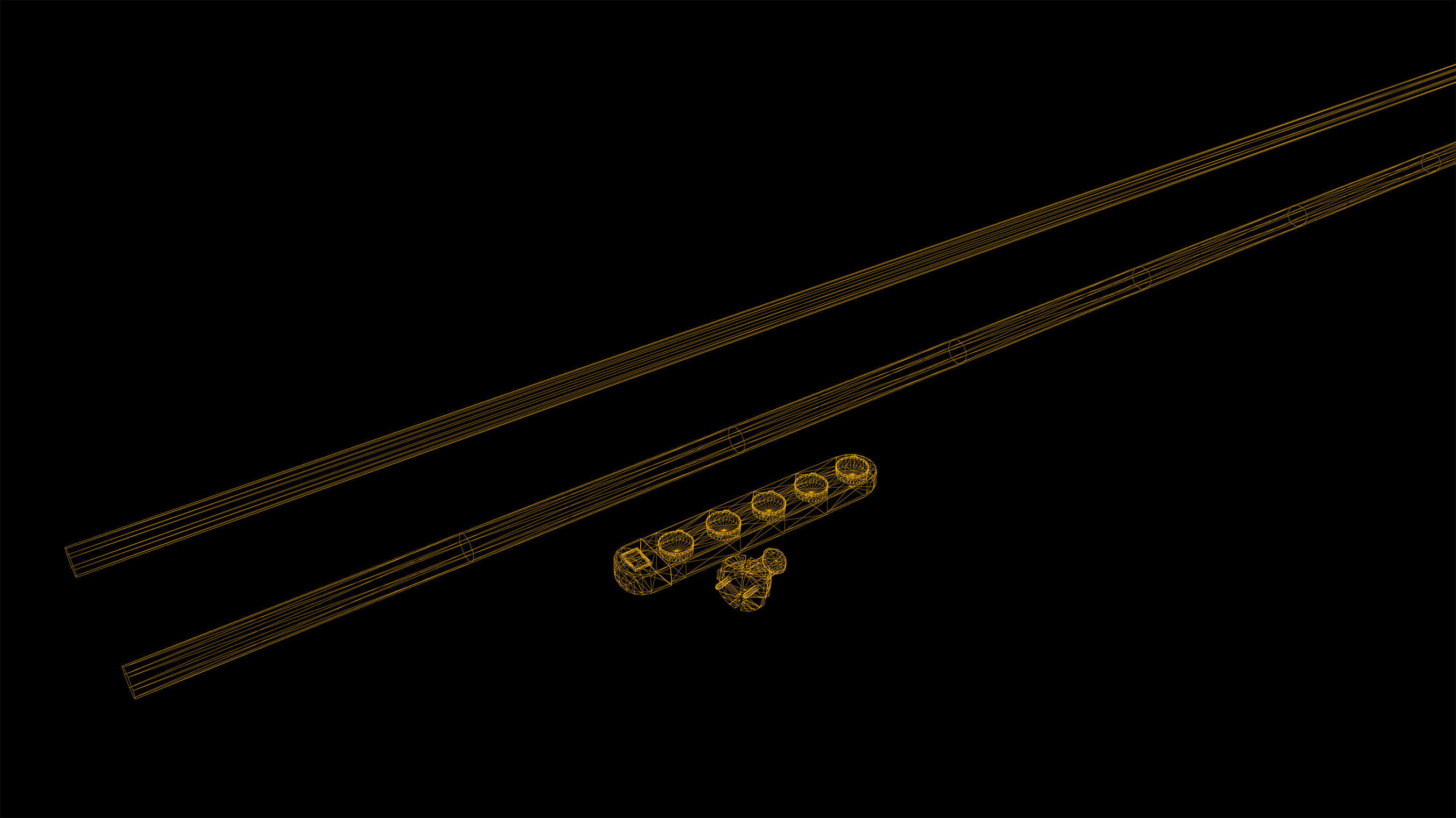 3D model Cyberpunk Cable Outlet Socket Set Low Poly Game Ready VR / AR ...