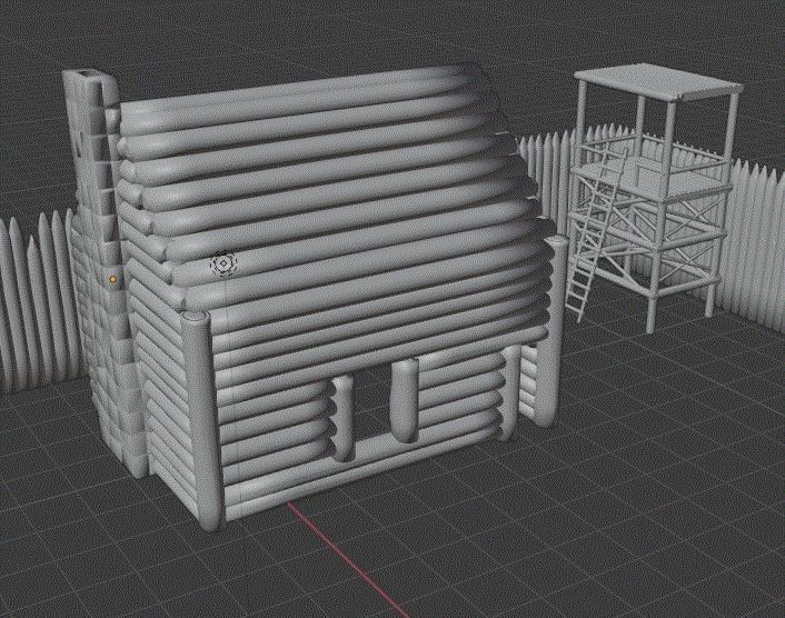 Frontier Fort free VR / AR / low-poly 3D model | CGTrader