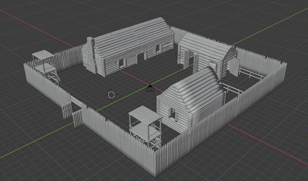 Frontier Fort free VR / AR / low-poly 3D model | CGTrader