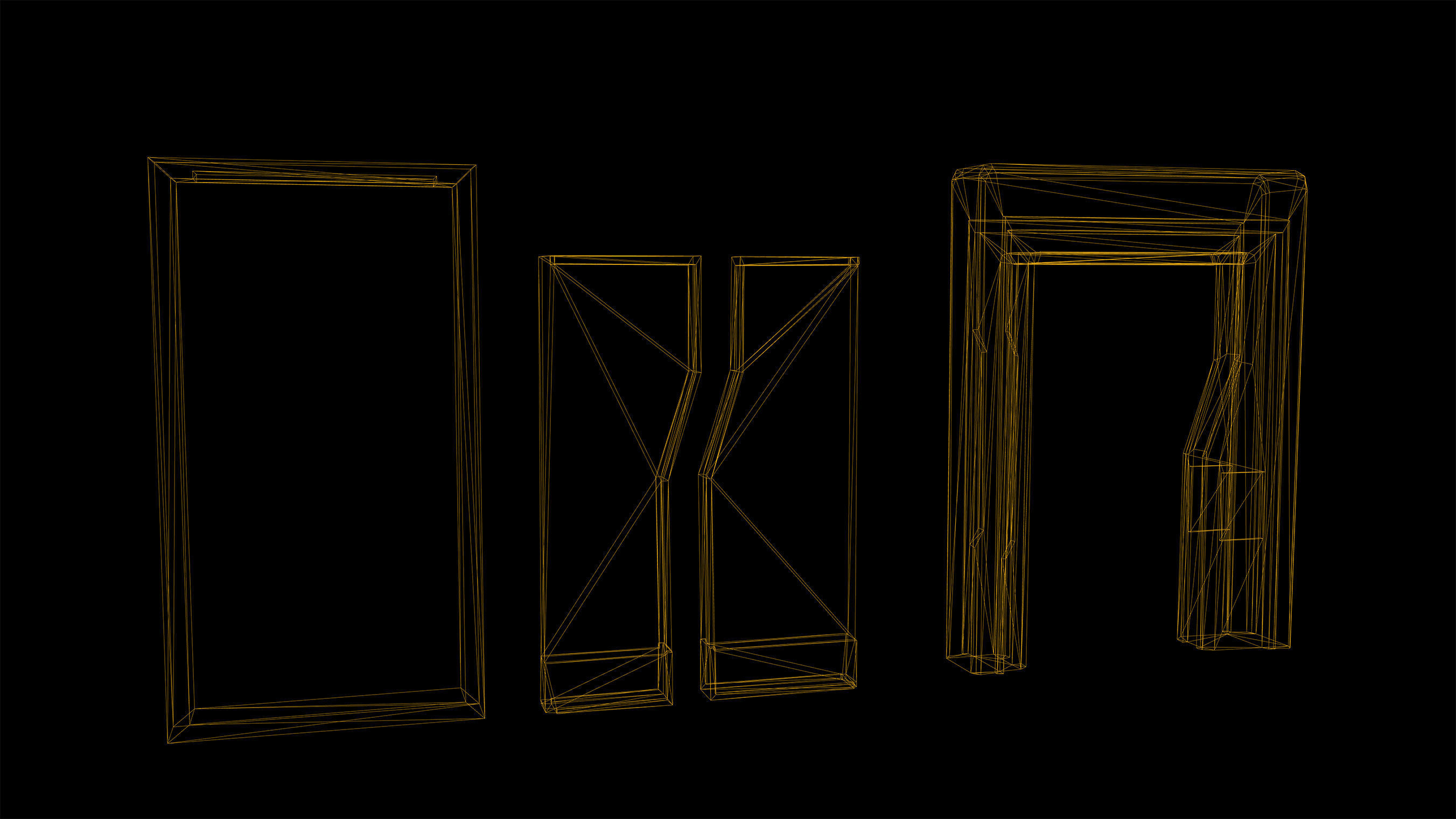 3D model Cyberpunk Sci-fi Door Low Poly Game Ready VR / AR / low-poly ...