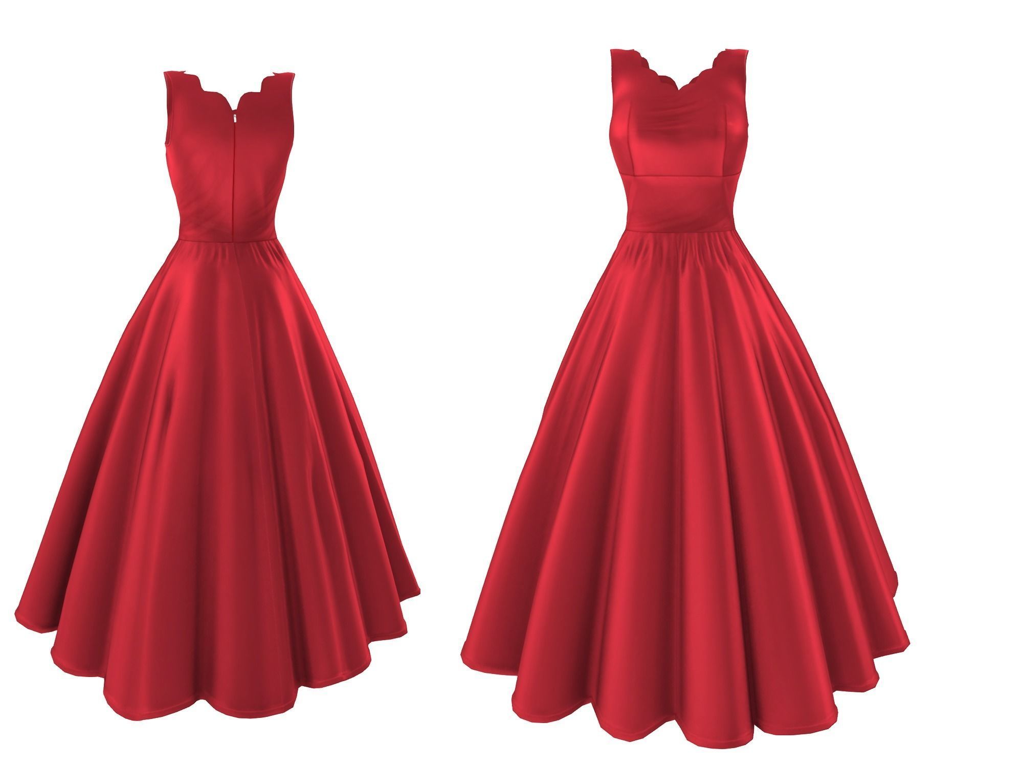 3D model Scarlet Overkill Red Dress VR / AR / low-poly | CGTrader