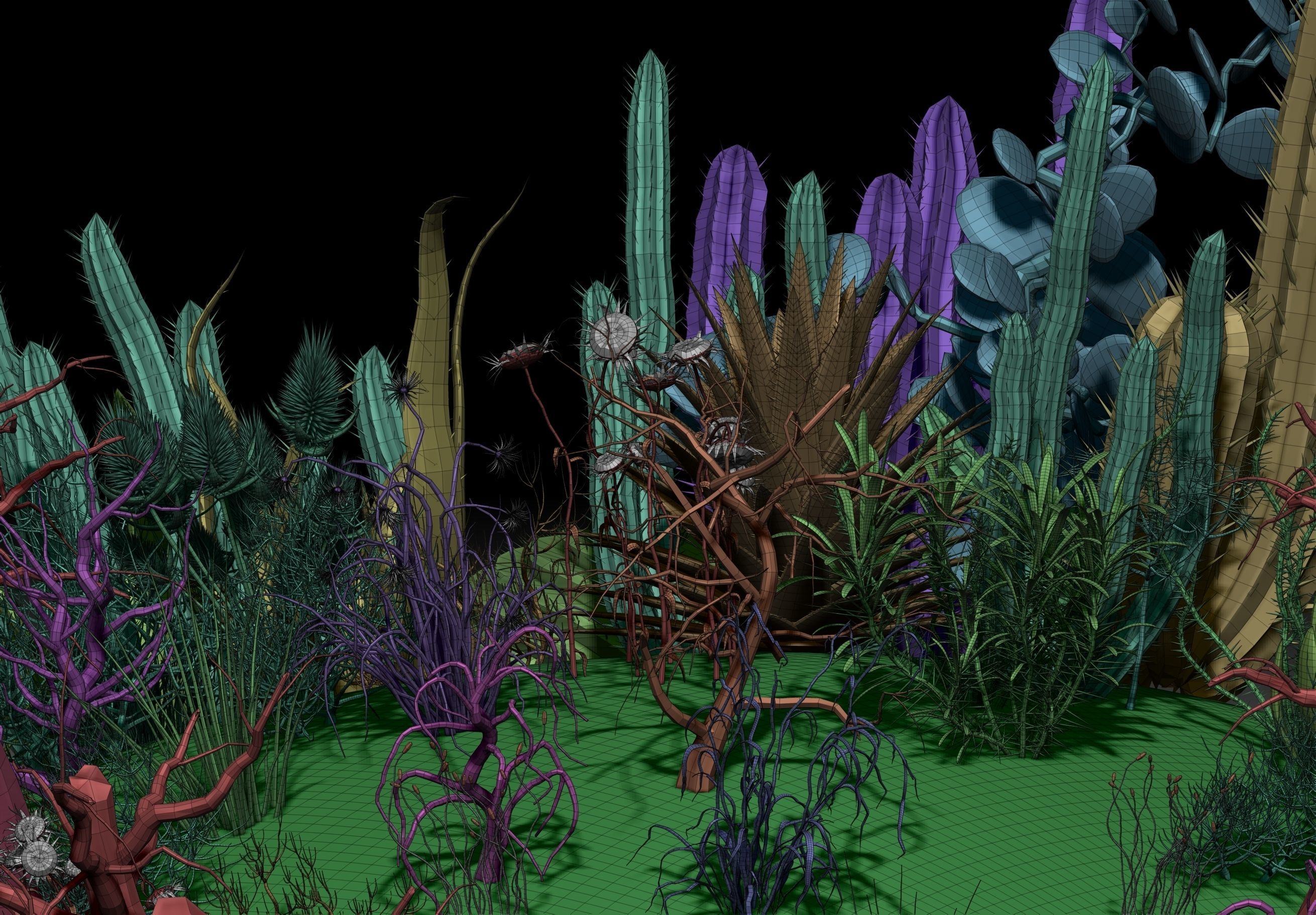 50 Desert Plant IMM Brushes and 3D Models 3D model | CGTrader
