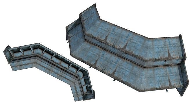 3D model Metal roof 01 08 VR / AR / low-poly | CGTrader