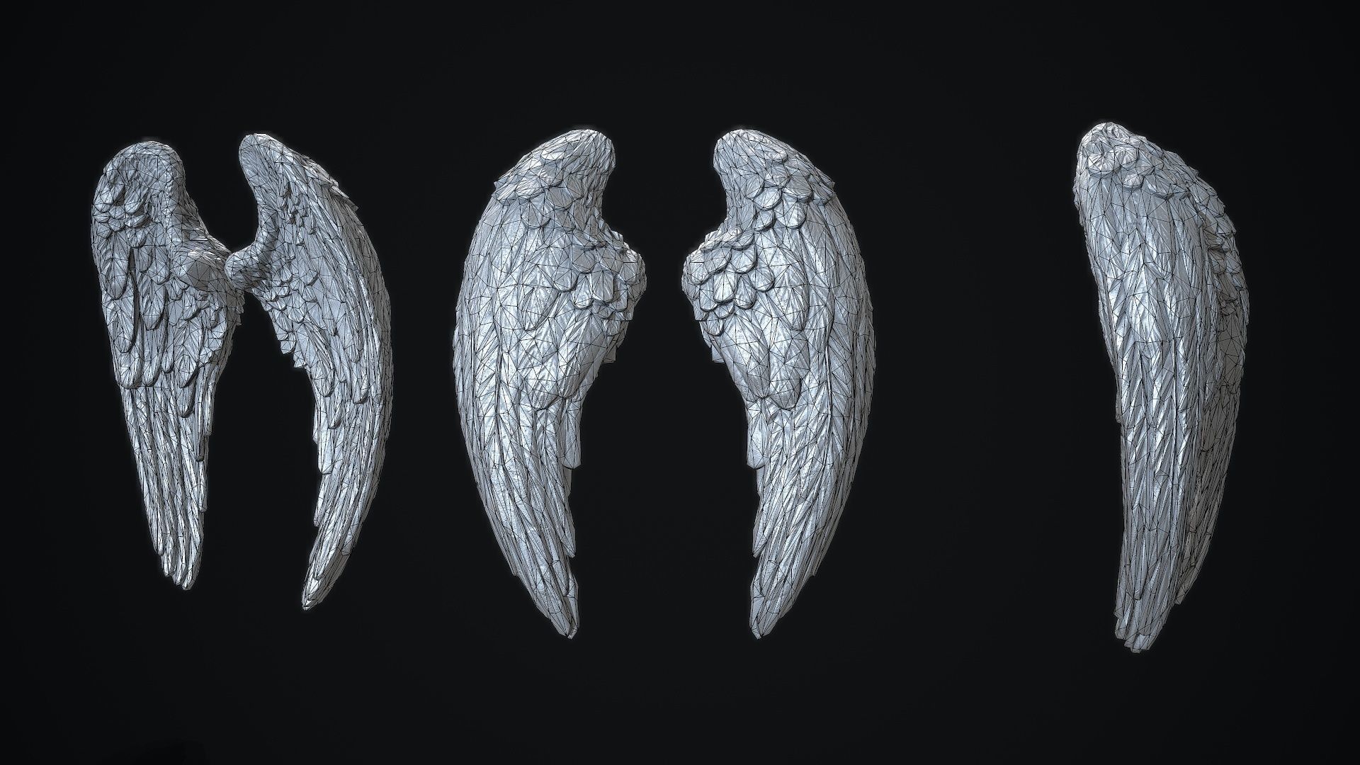 3D model Angel Wings VR / AR / low-poly | CGTrader