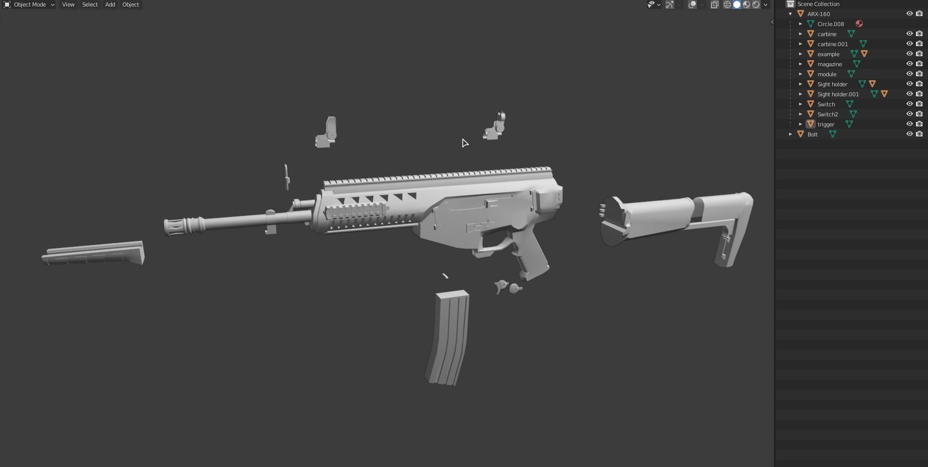 3D model Beretta ARX-160 assault rifle VR / AR / low-poly | CGTrader