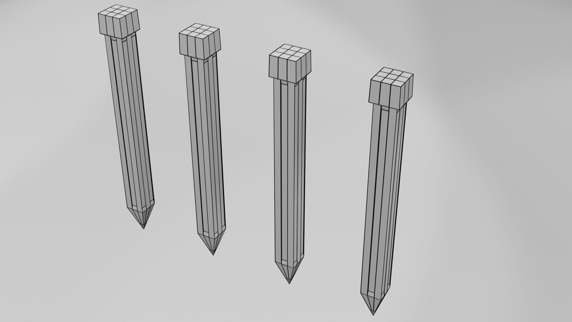 3D model Low polly pens VR / AR / low-poly | CGTrader