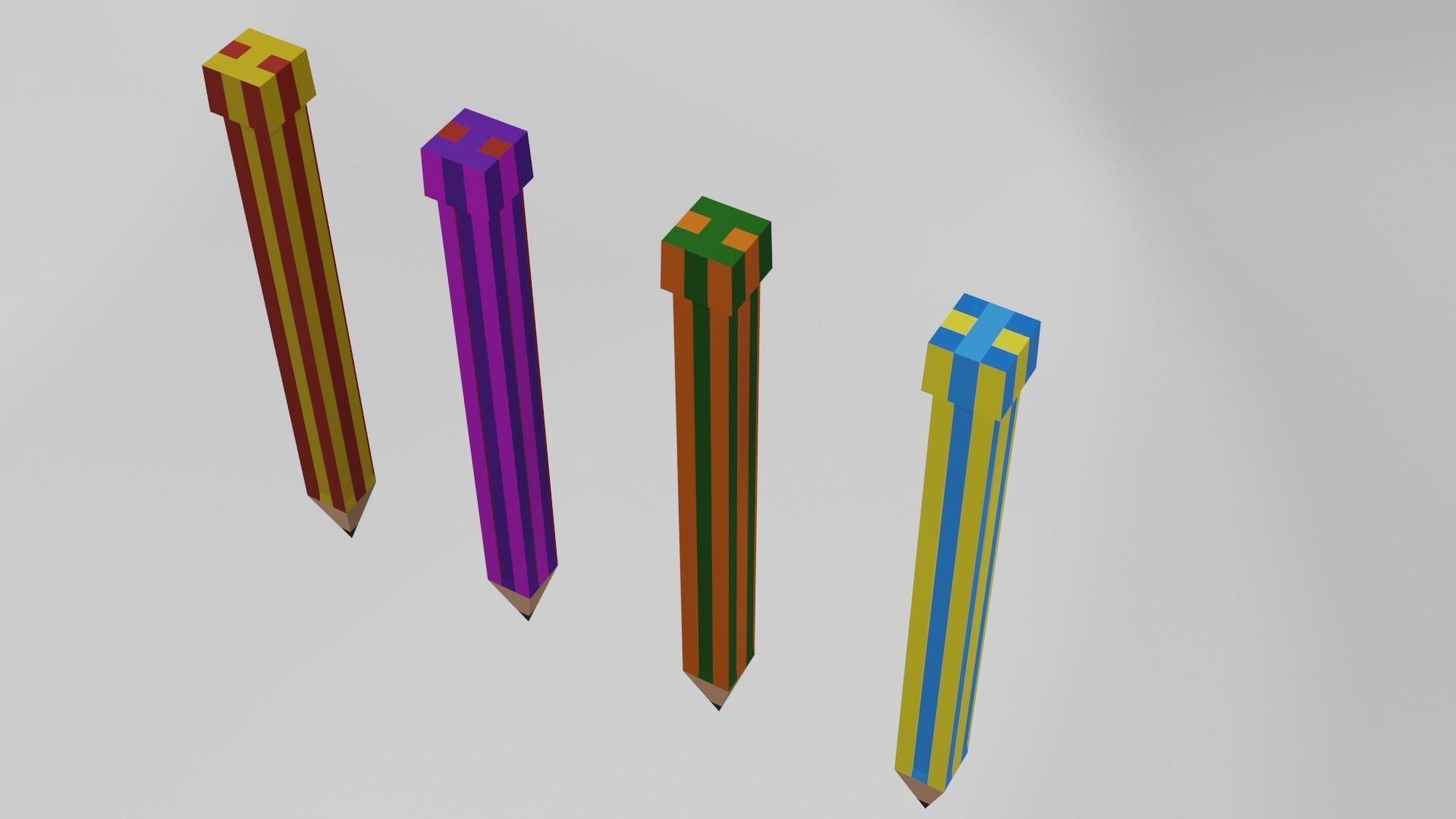 3D model Low polly pens VR / AR / low-poly | CGTrader