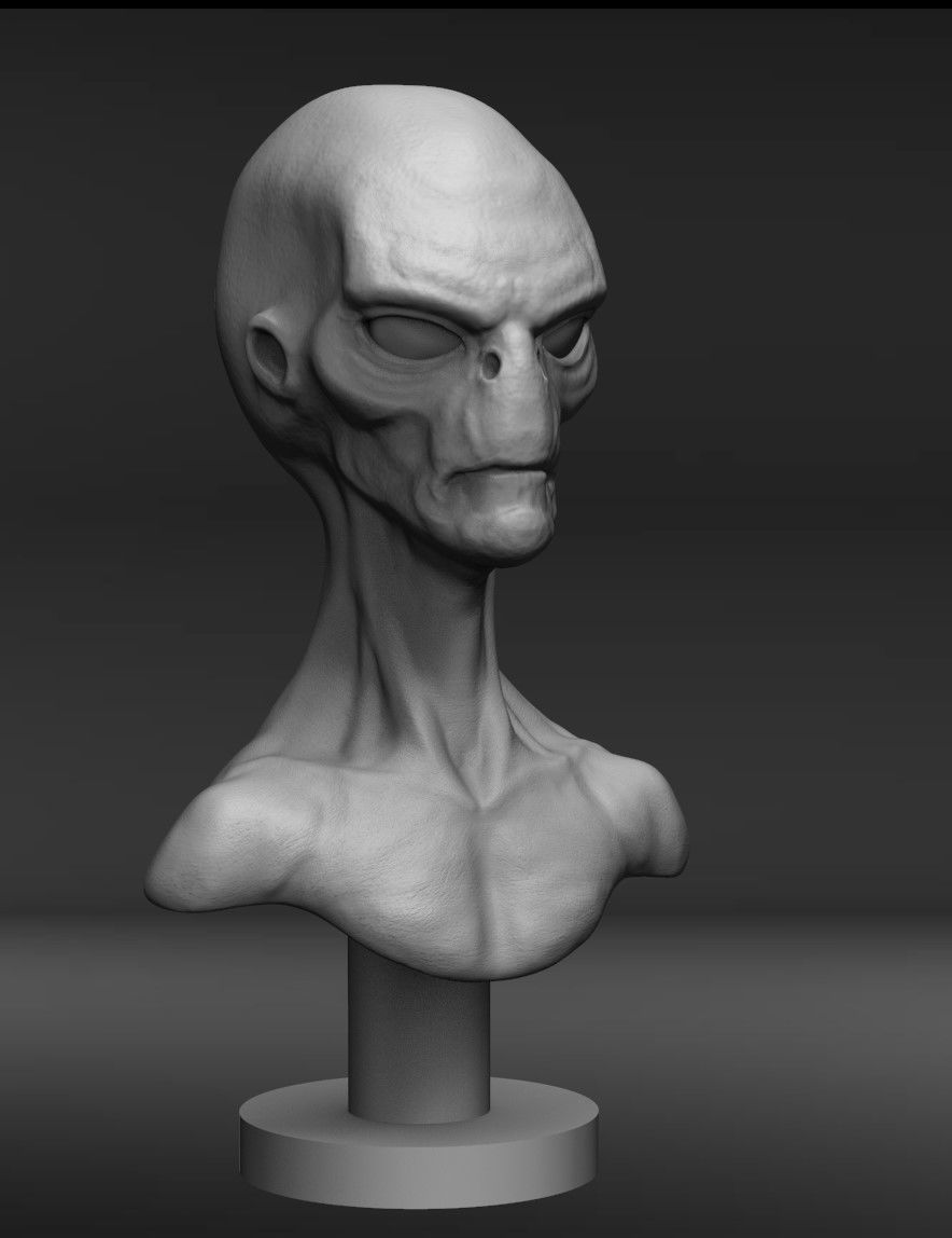 alien bust 3D model 3D printable | CGTrader