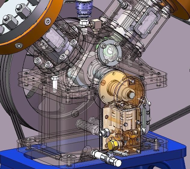 Large ship diaphragm compressor 3D model | CGTrader