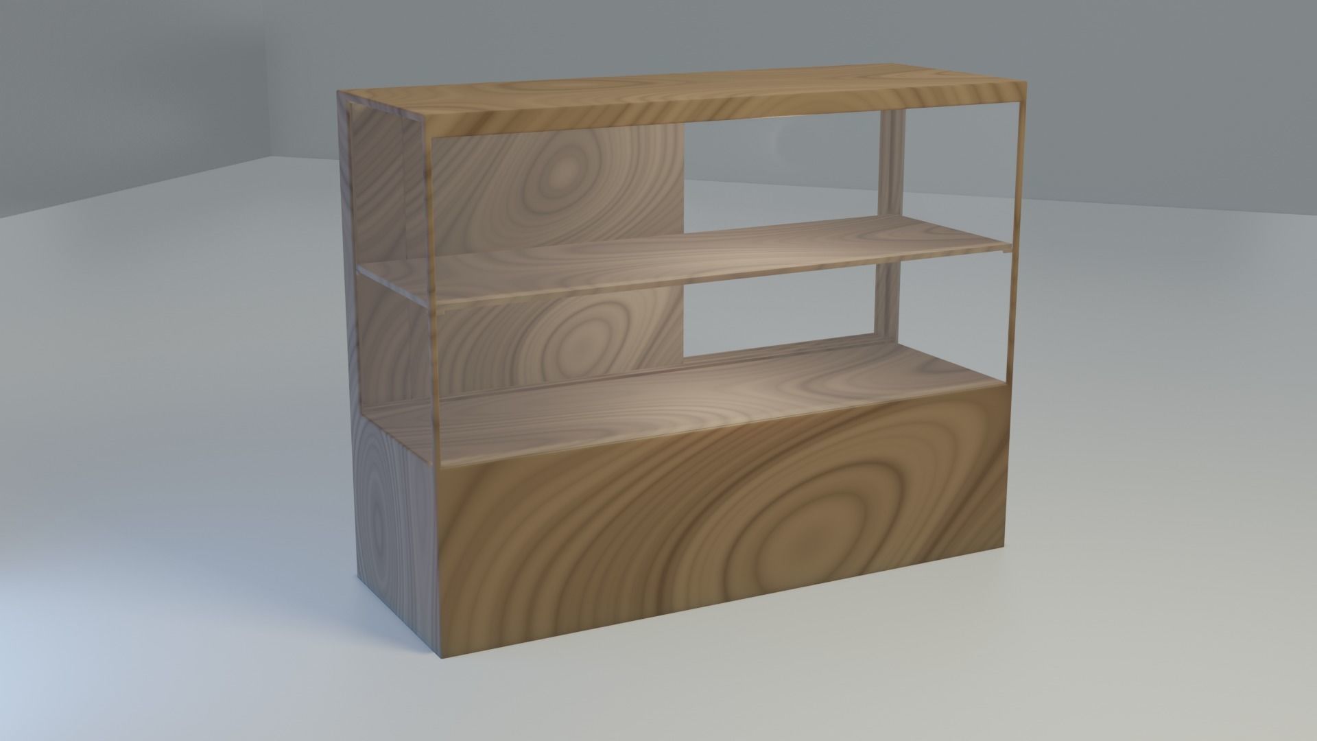 Showcase model wooden display case free 3D model | CGTrader