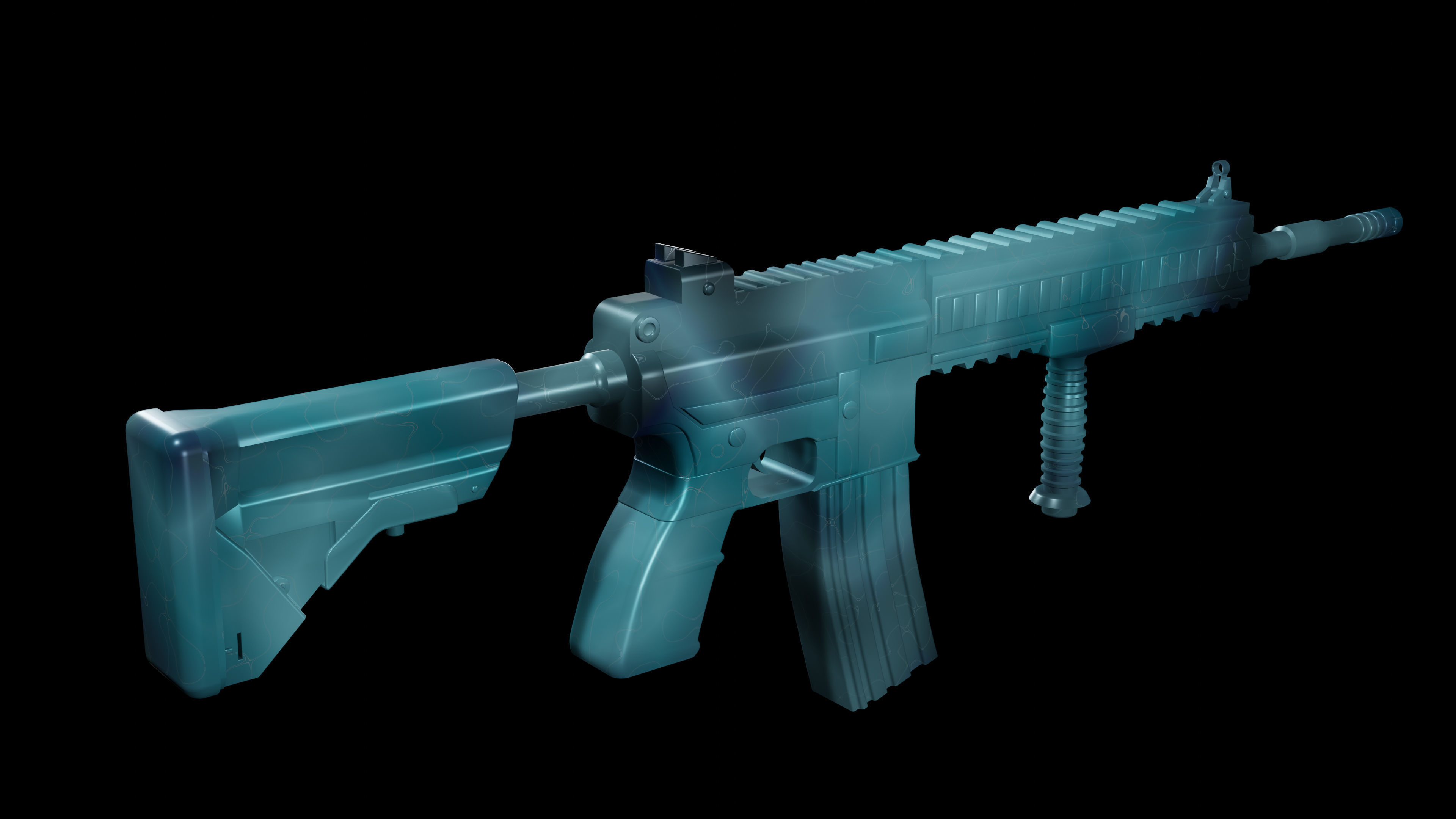 M416 gun free 3D model animated | CGTrader