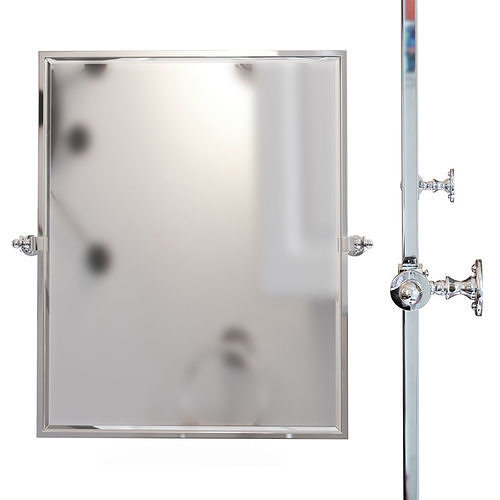 Mirror Crystal Metal Rectangular Wall Mounted Tilting 3D model | CGTrader