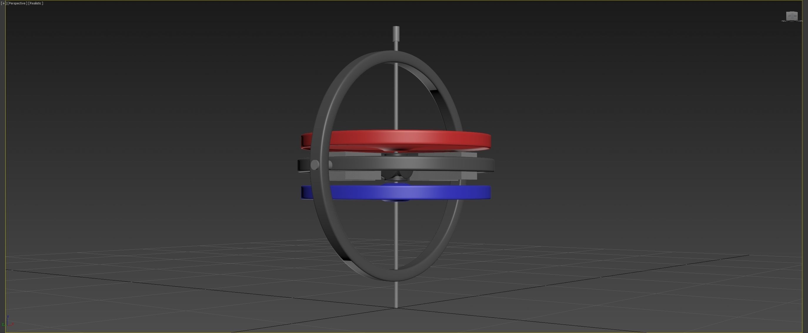 2D Inverted Precision Gyroscope Concept 3D model | CGTrader