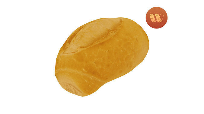 3D model Bread Roll - Real-Time Scanned VR / AR / low-poly | CGTrader