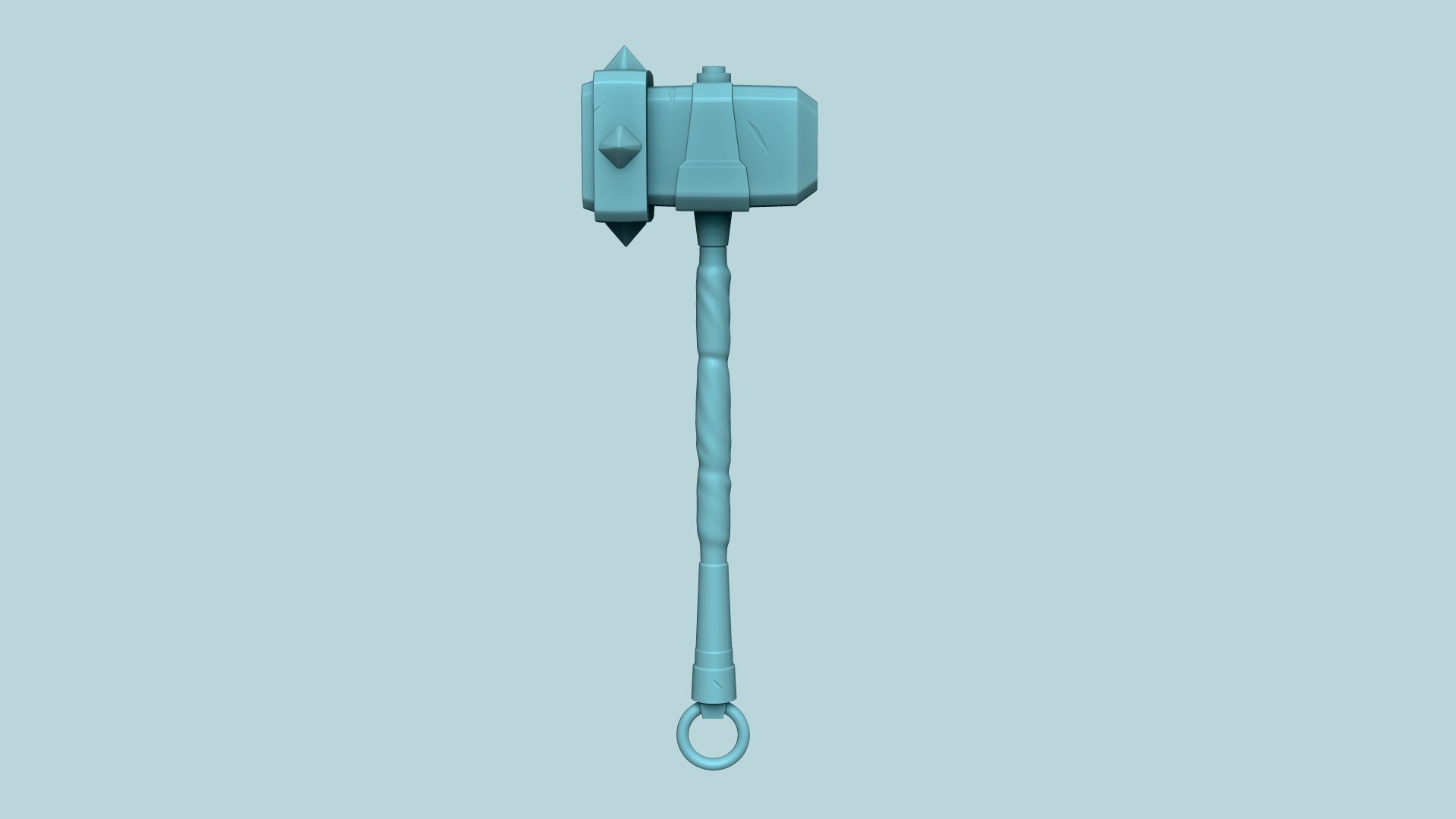 Cael Hammer - BASTION Weapon - Keychain Miniature STL 3D model 3D ...
