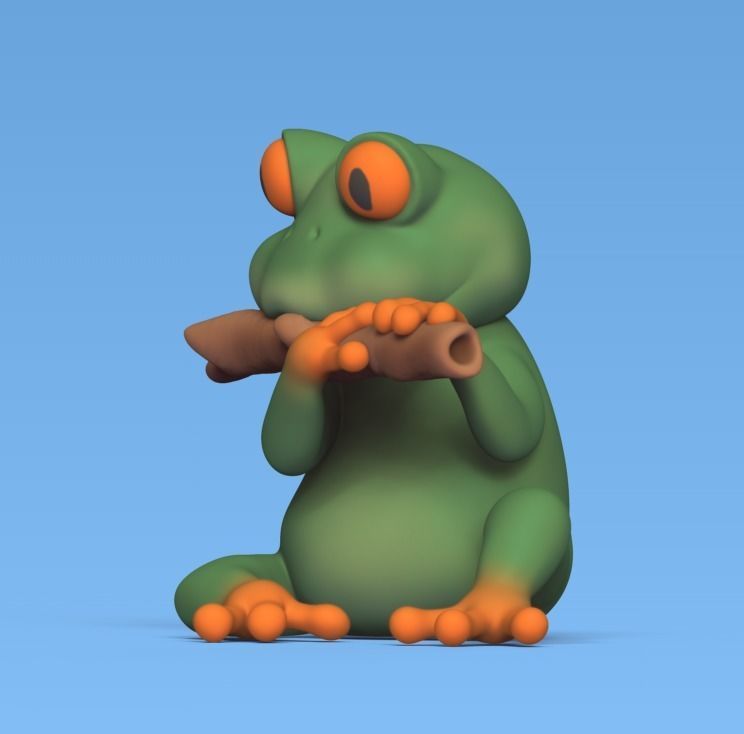 Flute Frog 3D model 3D printable | CGTrader