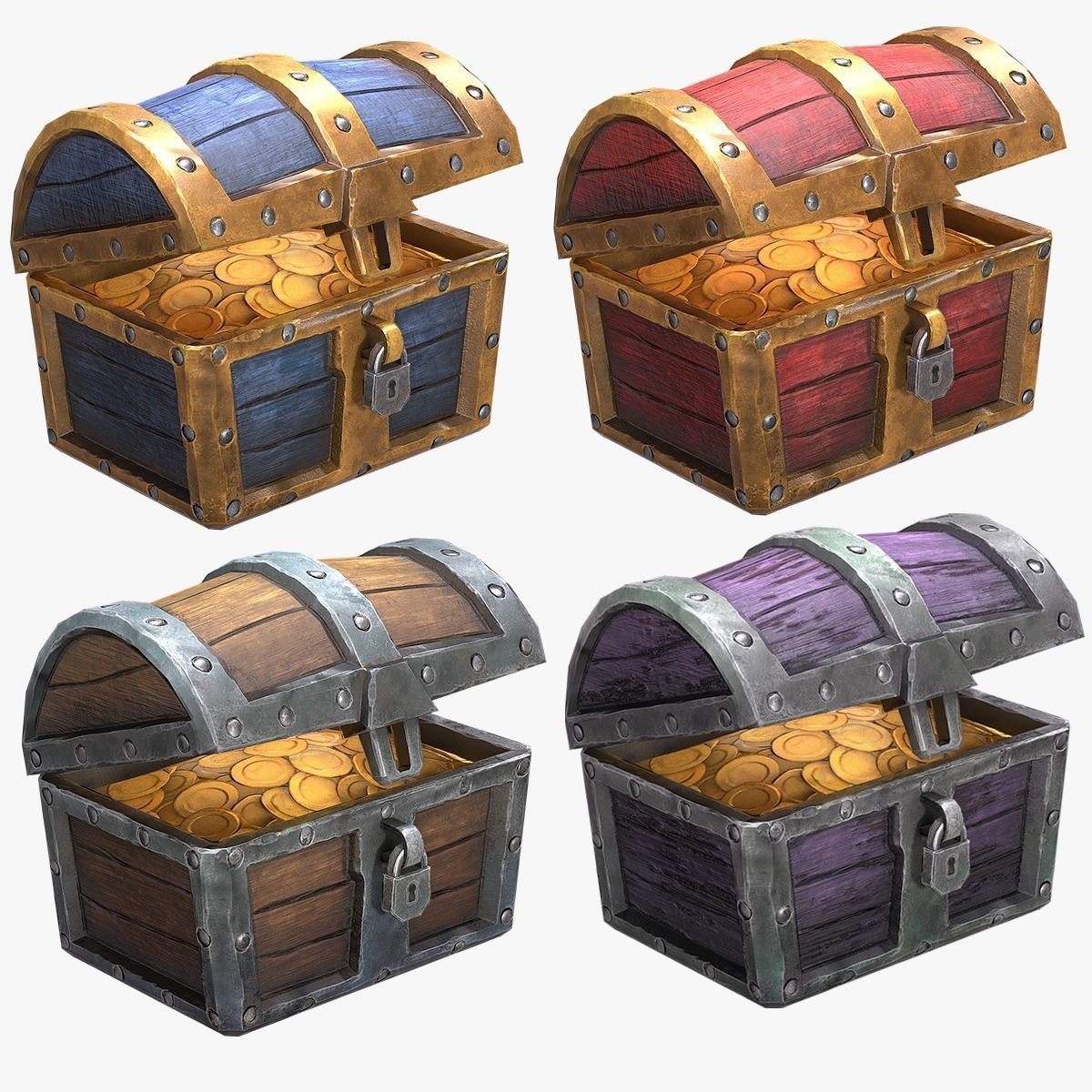 3D model Chest Stylized VR / AR / low-poly | CGTrader