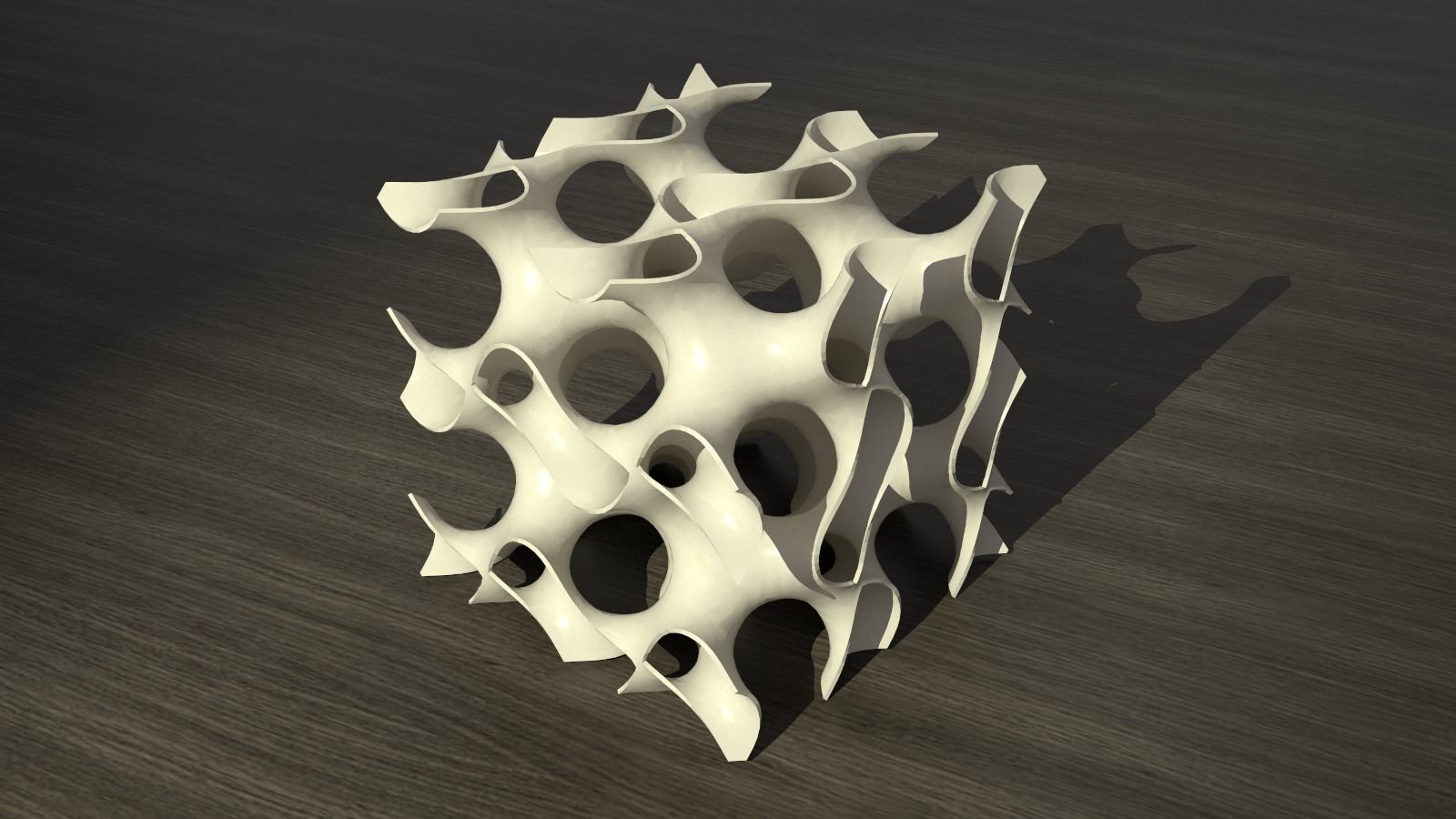 Gyroid cube sculpture - 3d print model 3D model 3D printable | CGTrader