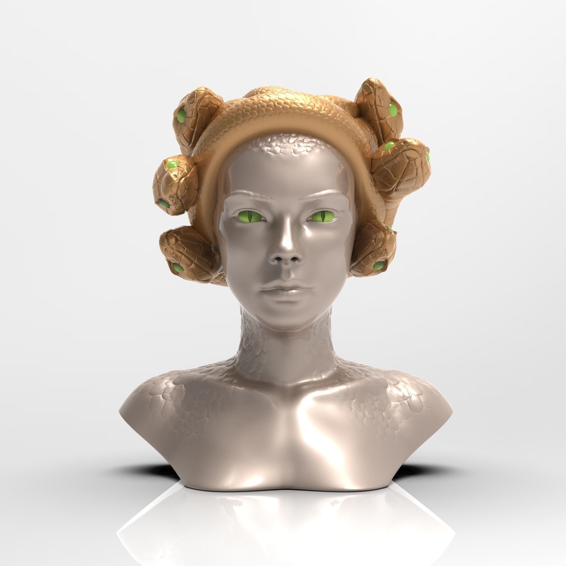 Medusa Gorgon pot stl 3D model 3D printable | CGTrader