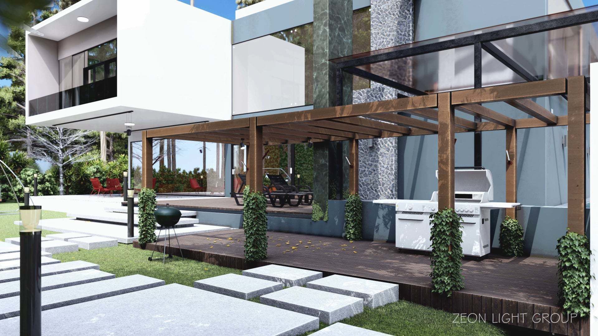 NATIVE REVIT MODERN HOUSE 3D model | CGTrader