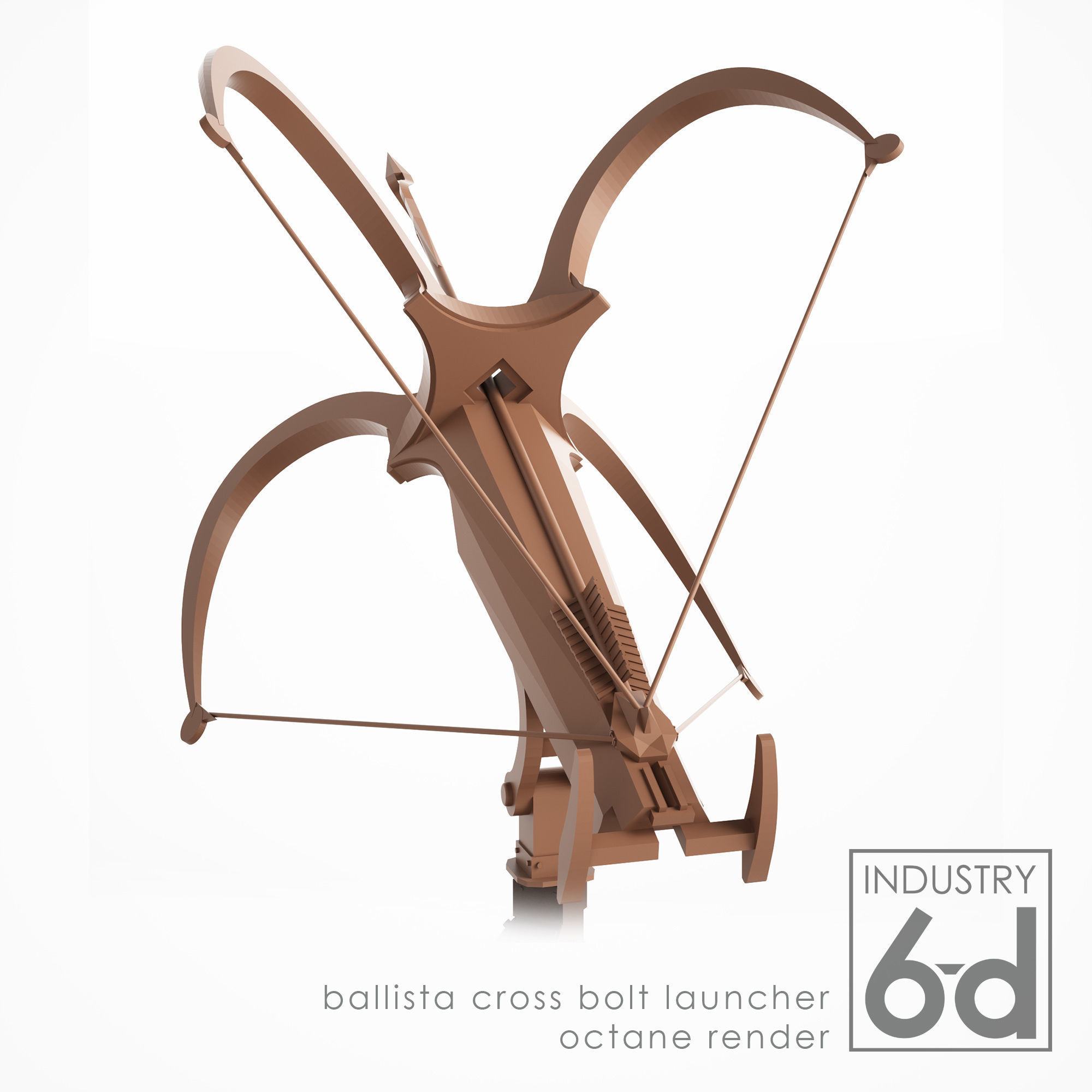 Wind Lance Ballista with Operator 3D model 3D printable | CGTrader