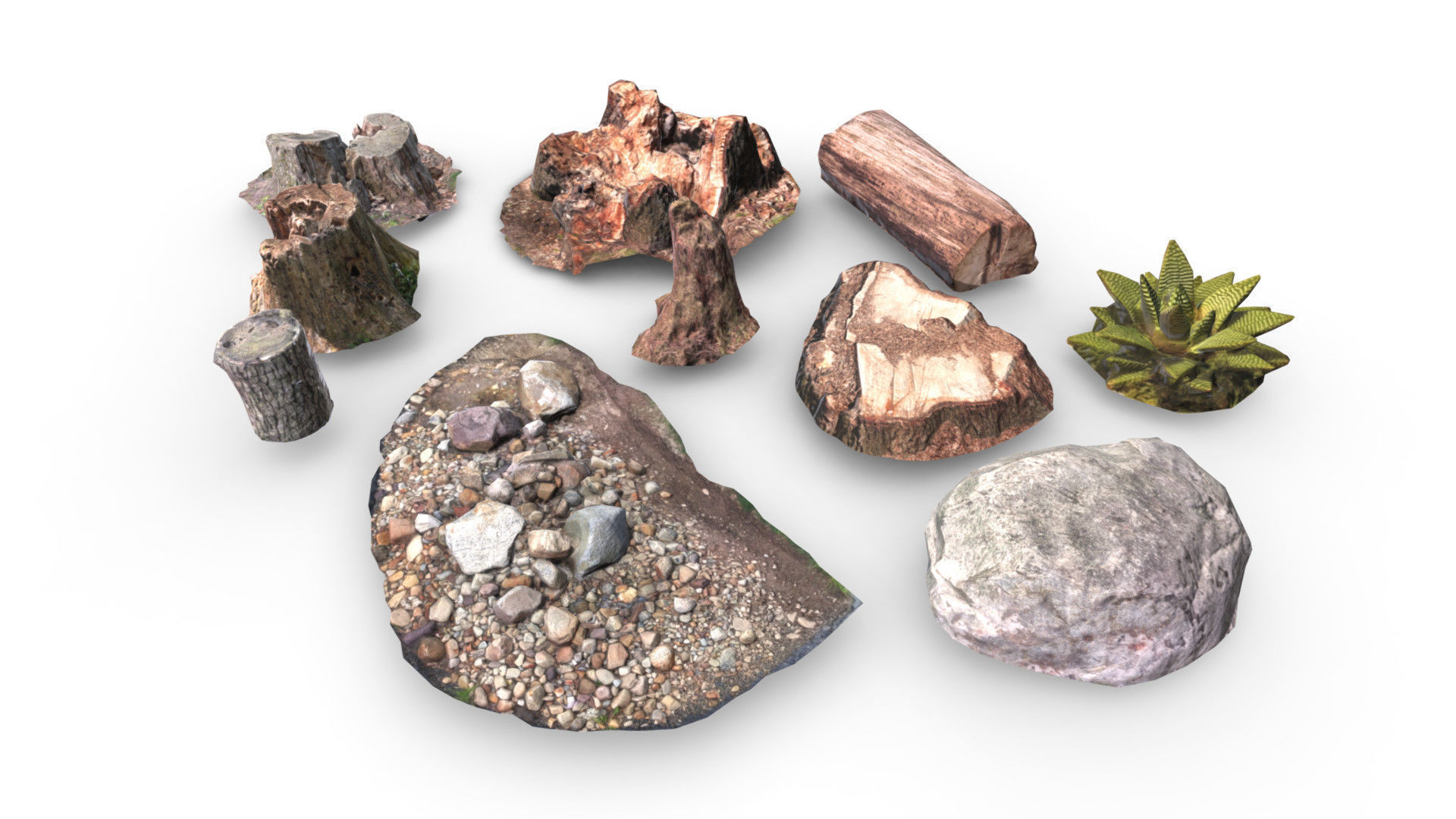 3D model Environment Asset Pack VR / AR / low-poly | CGTrader