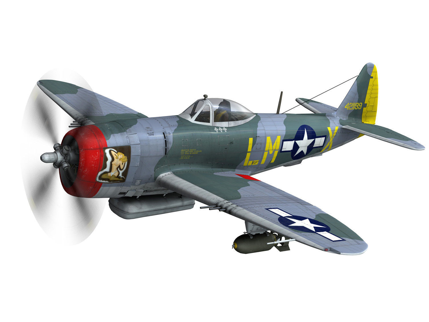 Republic P-47M Thunderbolt - Josephine 3D model | CGTrader