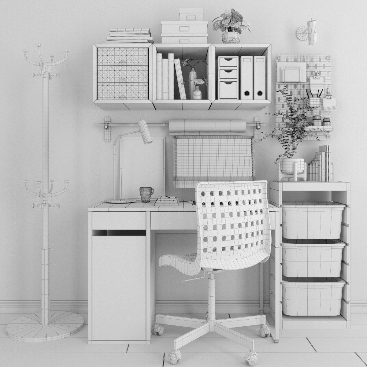 IKEA Workplace-03 3D model | CGTrader