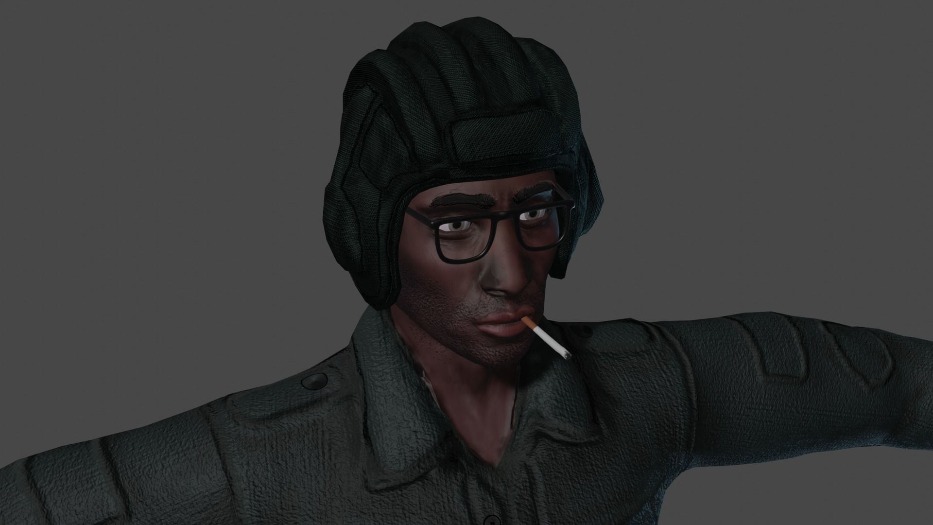 3D model Tank crewman VR / AR / low-poly | CGTrader