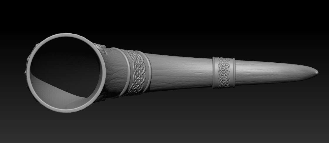 Valkyrie Drinking horn 3D model | CGTrader