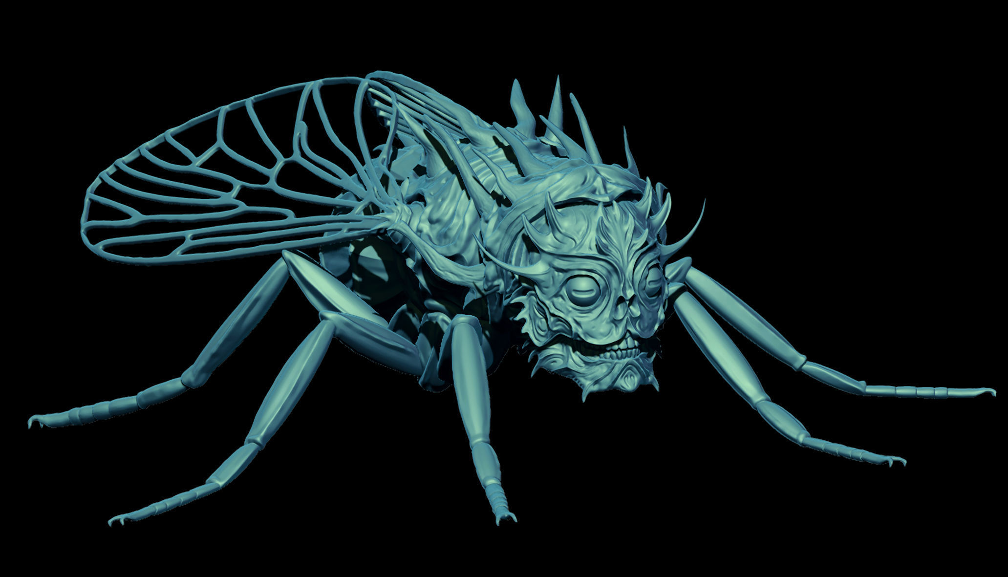 Demon Head fly 3D model | CGTrader
