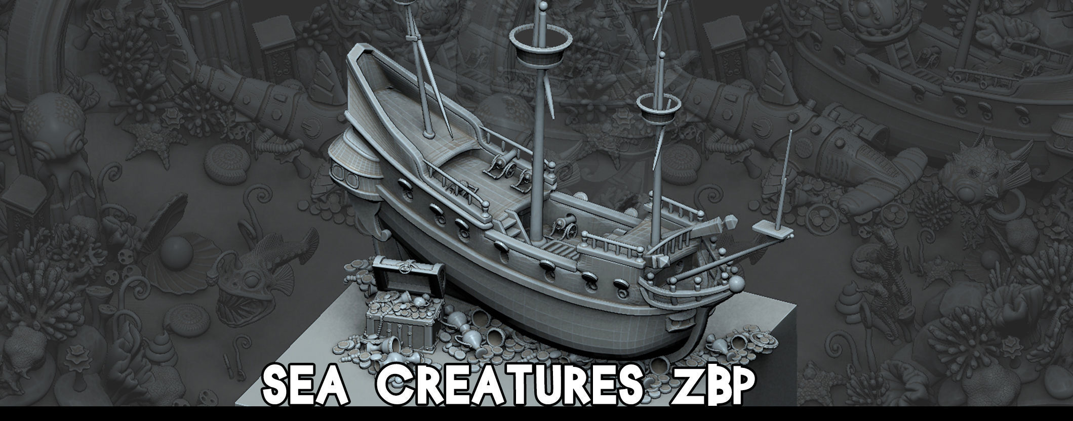 Sea creatures 3D model | CGTrader