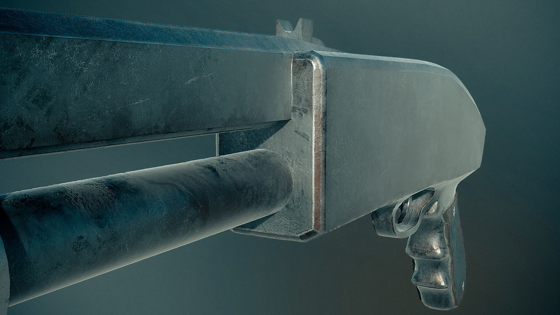 3D model Scratched iron shotgun VR / AR / low-poly | CGTrader