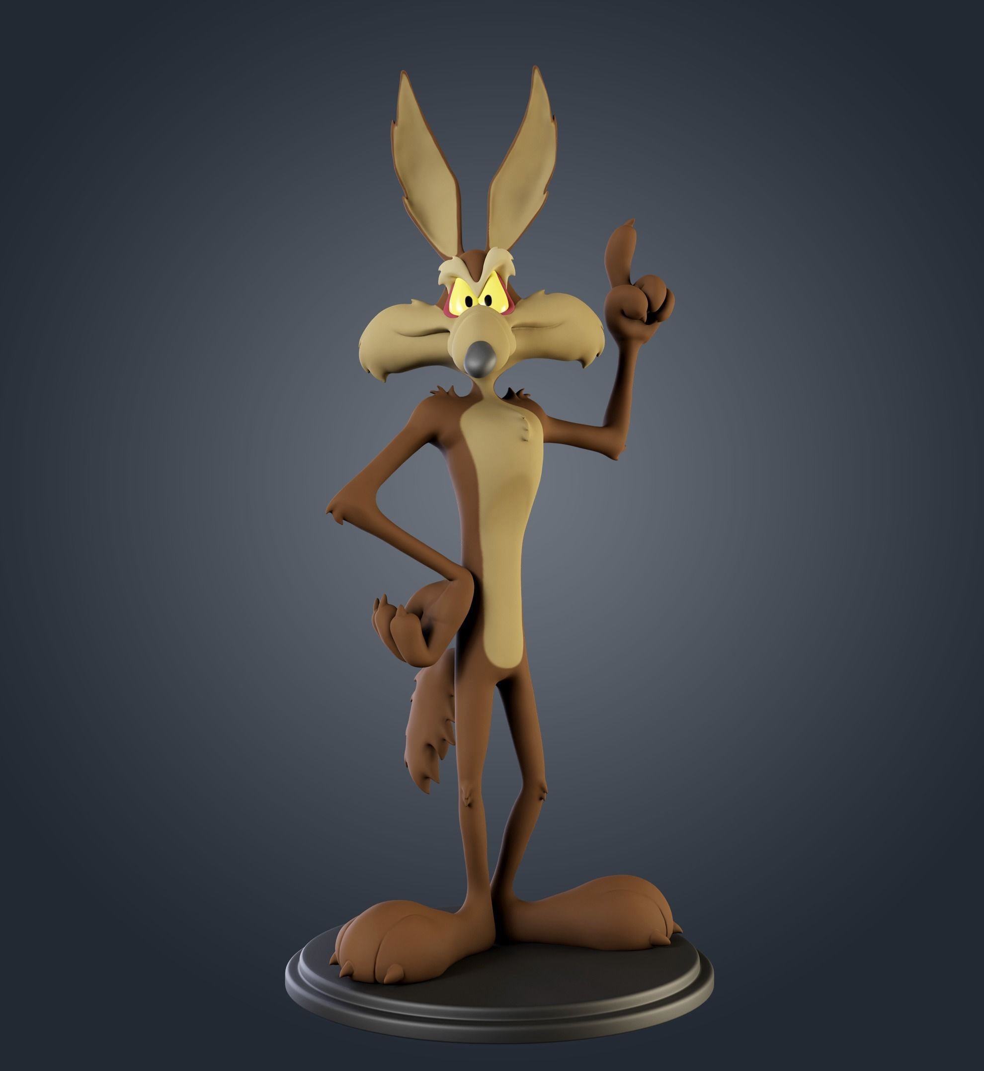 Wile E Coyote 3D model 3D printable | CGTrader