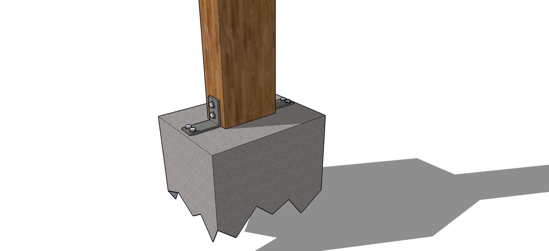 Post Base Support Bracket free 3D model | CGTrader