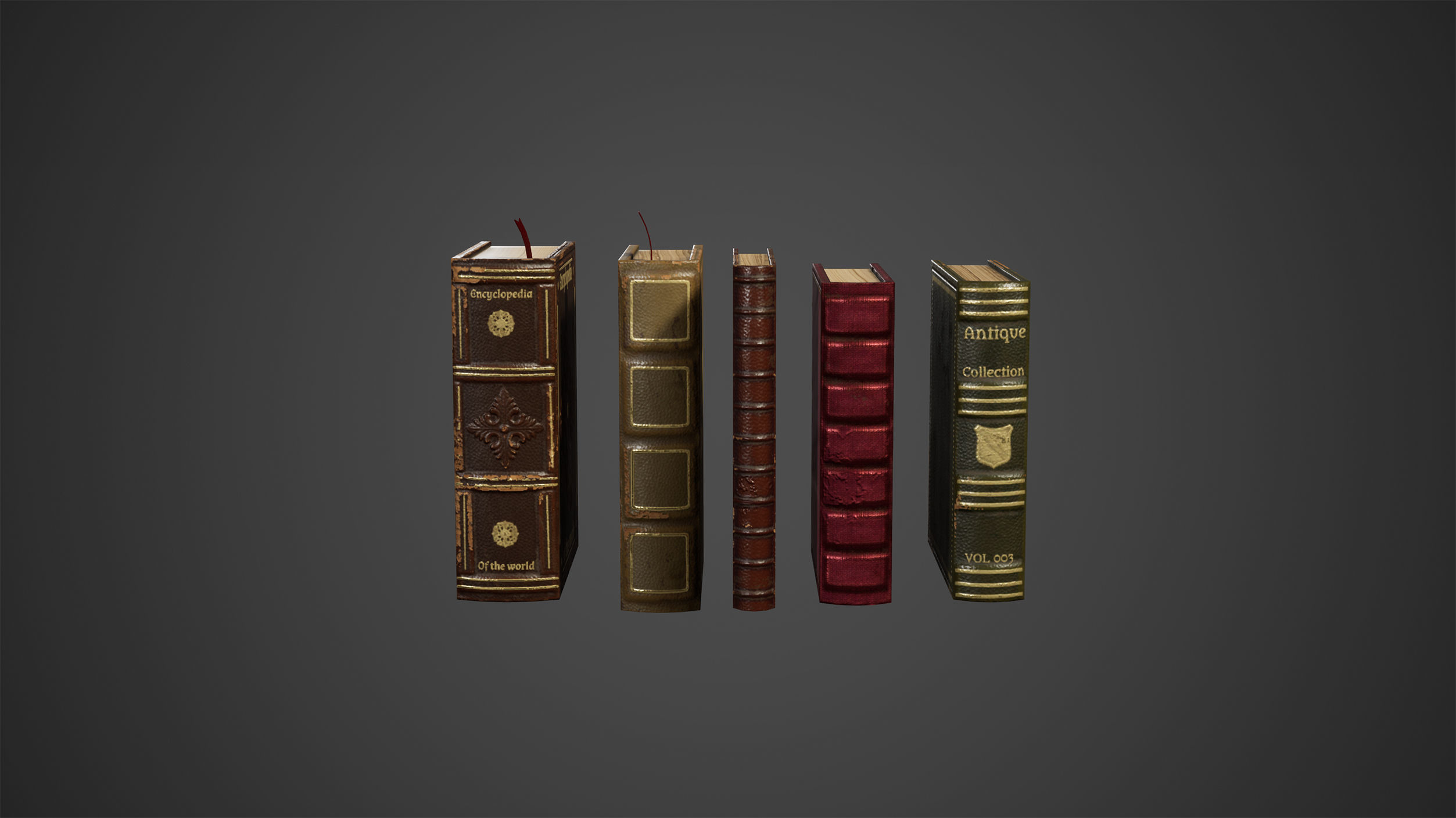 3D model Old Books Low Poly Game Ready VR / AR / low-poly | CGTrader