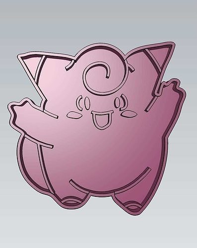 Pokemon Clefairy Cookie Cutter Stamp Cake Decorating 3D model animated | CGTrader