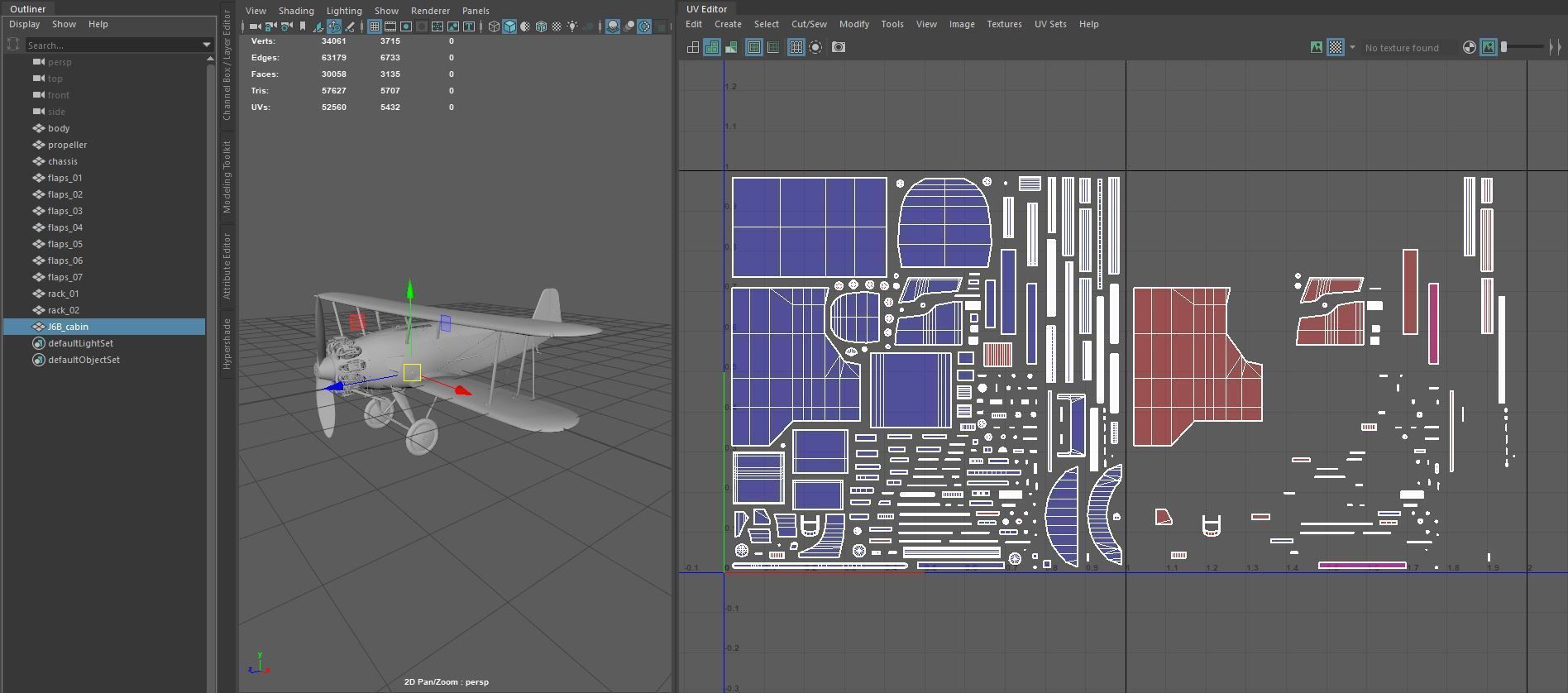 3D model Plane J6B Jaktfalken Swedish air force 1929 VR / AR / low-poly ...