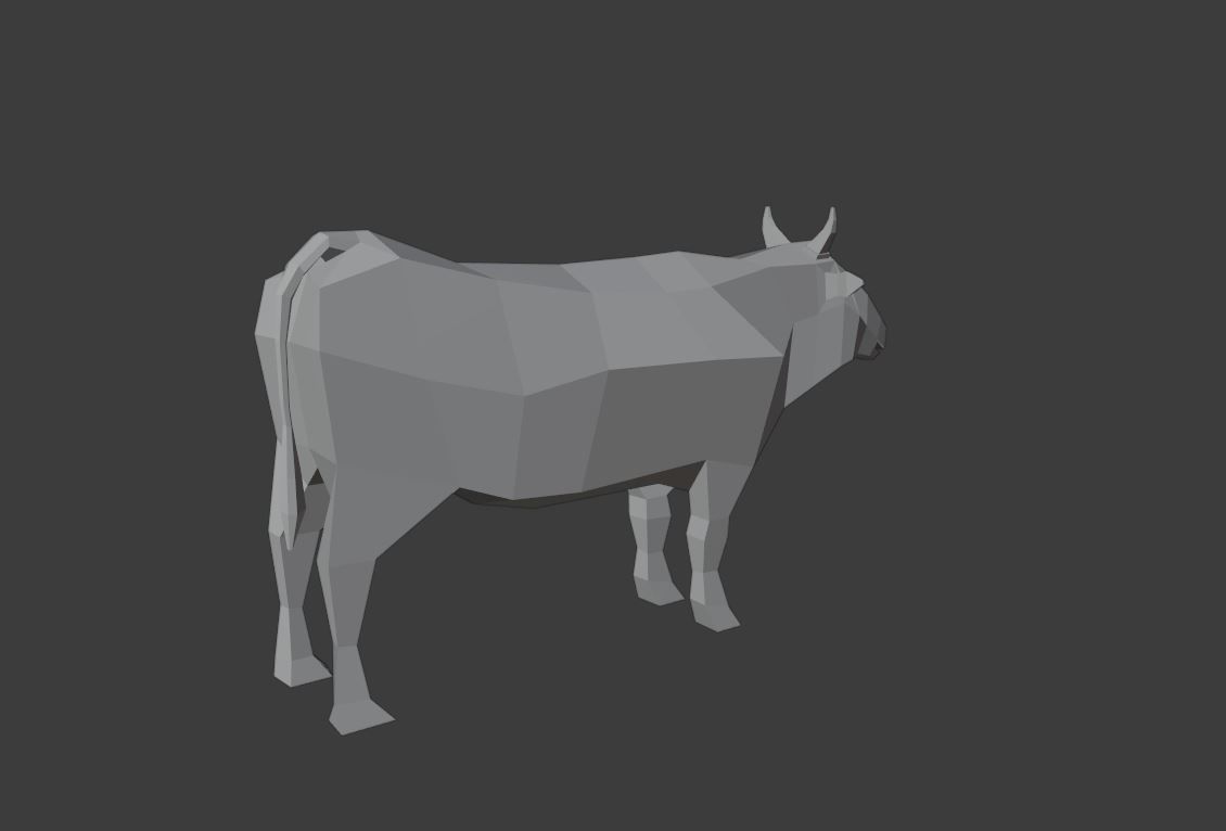 3D model Low poly cow Indian cow VR / AR / low-poly | CGTrader