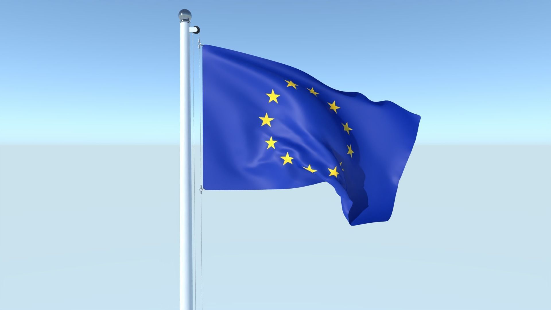 3D model Animated Flag of European Union VR / AR / low-poly | CGTrader
